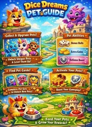 Dice Dreams Pet Guide – Pets List, Abilities & Best Tips